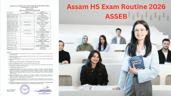 Assam HS Exam Routine 2026 ASSEB - Bodo Tutor Bodo Tutor